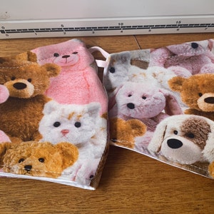 SALE - Sweet Teddy Bear Fabric Plush Toys Cats Bears Dogs - Stretch ...