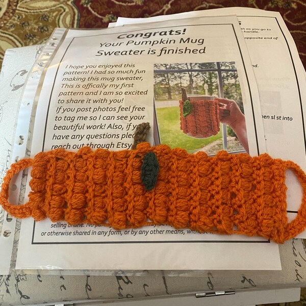 Pumpkin Mug Sweater Crochet PATTERN - Etsy