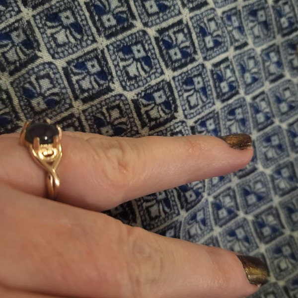 14K Gold Mood Ring, Dainty Ring for Women, Feeling Stone Ring, Colorful ...