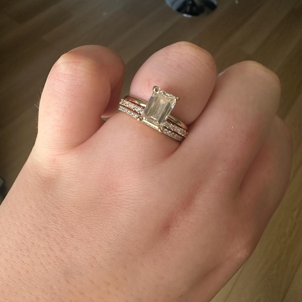 Stacking Wedding Band, Dainty Handmade Ring Gift, Open Wedding Band ...