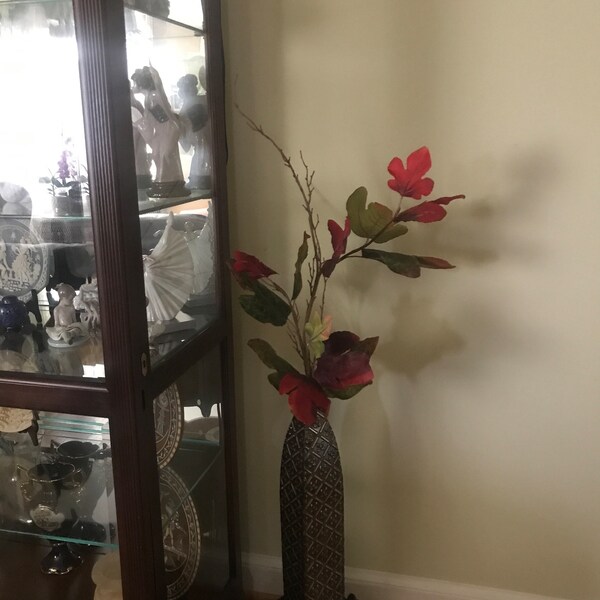 Metallic Bay Leaf Spray, Gold Stem, Individual Stem, Artificial Fall ...