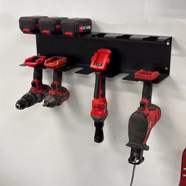 Dewalt 20V Drill and Battery Shelf W 4 or 6 Slots - Cordless Drill ...