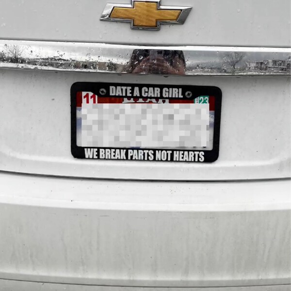 UV Printed Text | Metal, Carbon Fiber, or Plastic | Funny License Plate ...