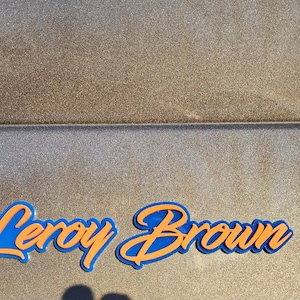 Custom Cursive Font Car Emblem Custom Colors Installs in Seconds 1.5 ...