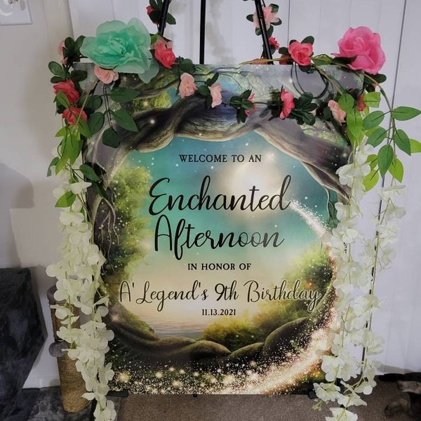 Enchanted Forest Welcome Sign, Enchanted Welcome Signs, Printable Party ...