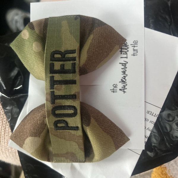 Army Name Tape Bow, Military Bow, Personalized, Air Force Bow, OCP ...