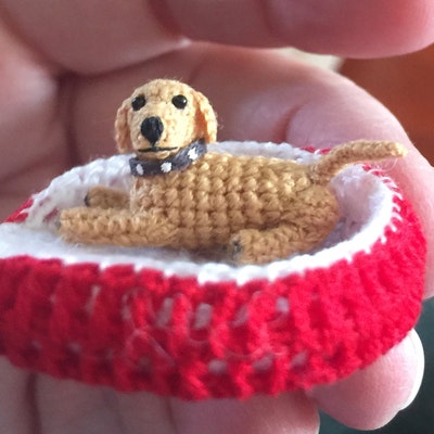 Tiny Labrador Crochet Miniature Labrador Tiny Amigurumi Crochet Animal ...