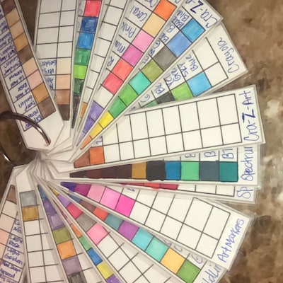 Arteza 120 Color Chart Colored Pencil Chart Arteza - Etsy