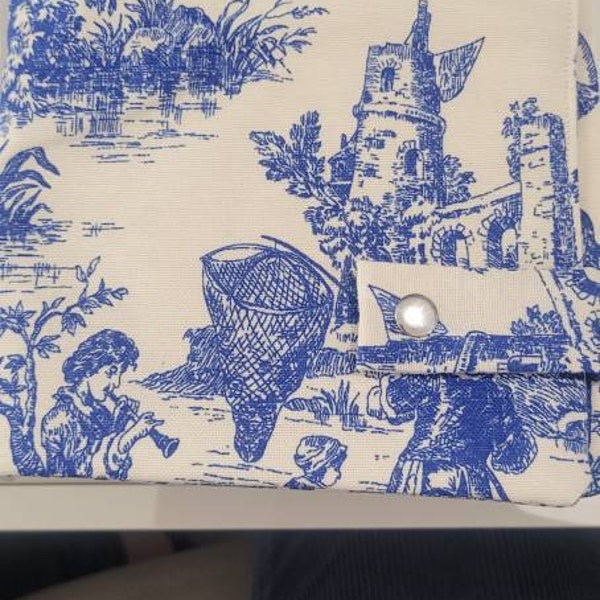 Toile De Jouy Fabric,book Sleeve, Book Bag, Book Purse, Book Protector ...