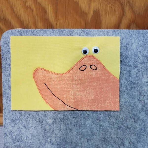 Quilted Postcard Pattern-fabric Postcard Pattern-cat Face - Etsy