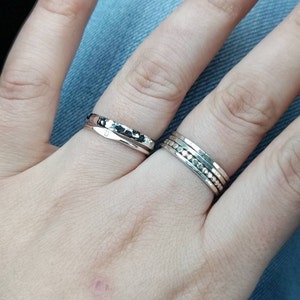 Stacking Ring Solid 925 Sterling Silver Various Textures You Choose One ...