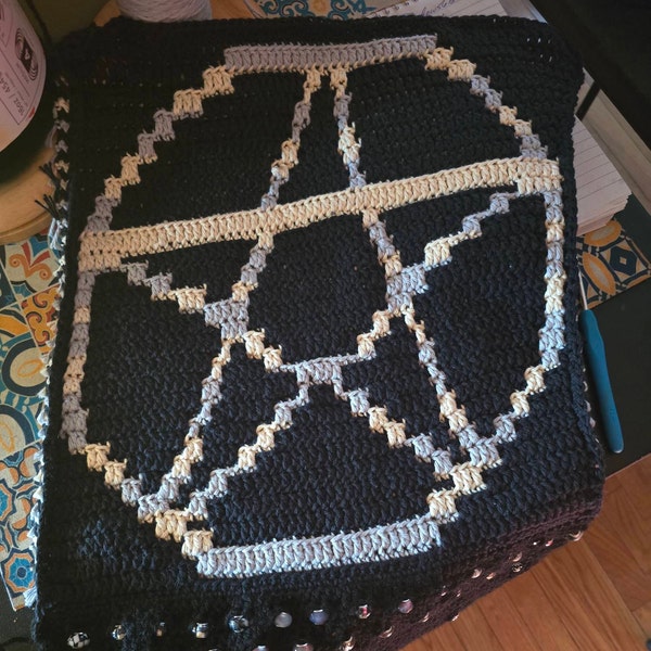 PENTAGRAM Overlay Mosaic Crochet Pattern | Pentacle Alternative Witchy ...
