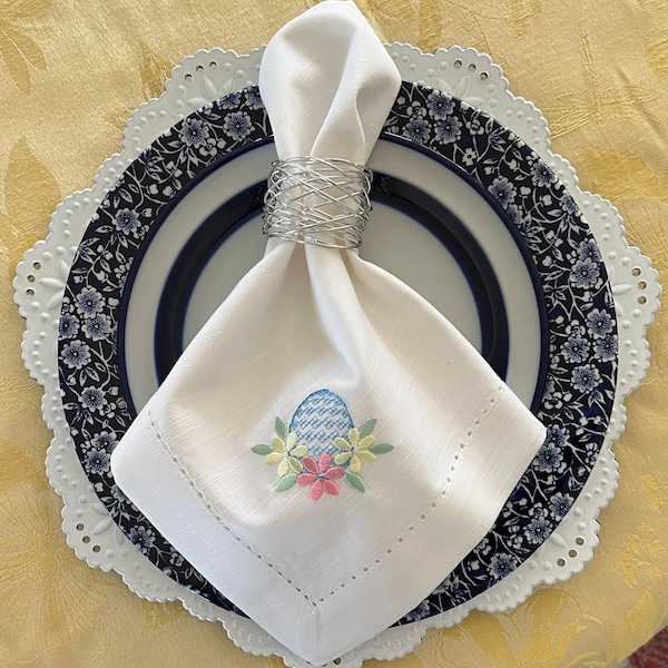 Egg Easter Cloth Napkins, Set of 4, Easter Napkins, Easter Linens ...