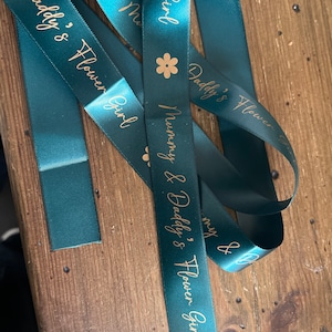 Personalised 25mm Ribbon Personalised Satin Ribbon Gift Wrapping Custom ...