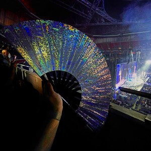 Mermaid Pearl Iridescent Hand Fan / Rave Accessory / Festival / Loud ...