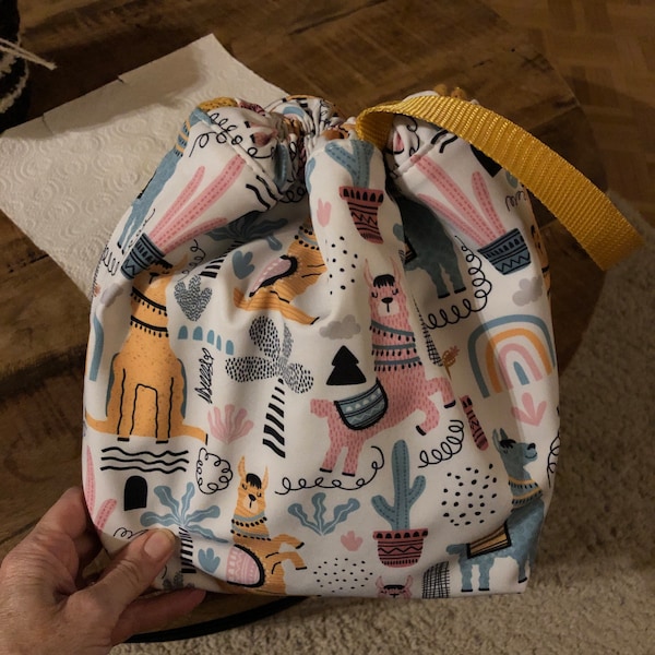 PDF Sewing Pattern Knitting Project Bag Sewing Tutorial Wristlet Project Bag Crochet Project Bag ...