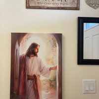 Let Him In Jesus Christ at the door Savior Christian Wall Art Religious ...
