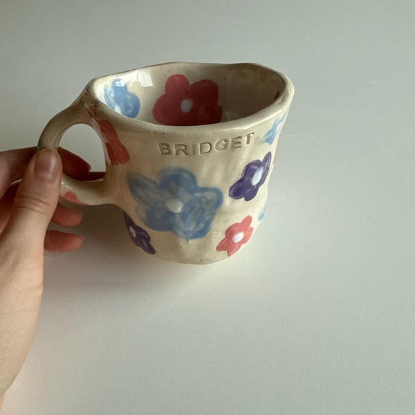 PREORDER: Custom Ceramic Pottery Handmade Mug-cute Aesthetic Mug-mugs ...