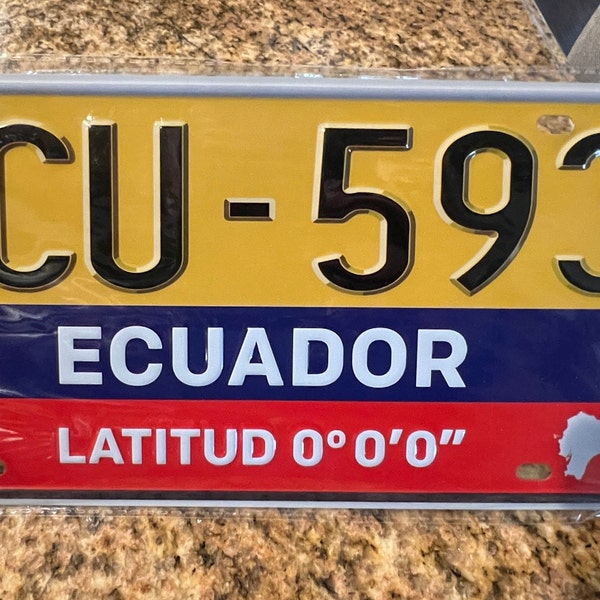 Ecuador Metal License Plate - Etsy