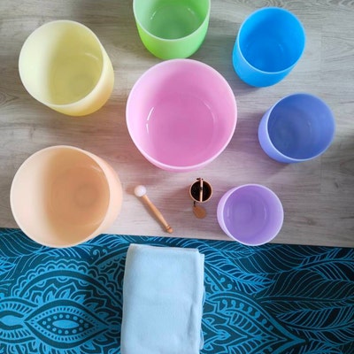 8 Inches F Note Gold Painting Labyrinth Alchemy Crystal Singing Bowl ...