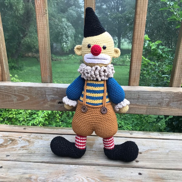 Amigurumi Clown Pattern - Chatterbox the Clown - Crochet Clown Doll ...