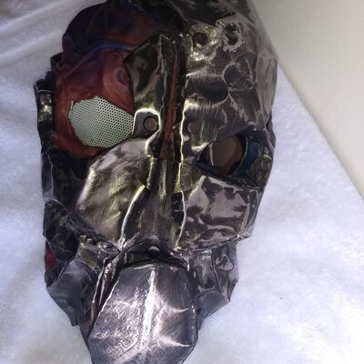 Black Leather Mask of Furious Fighter Maximum Matte Additional Strap ...