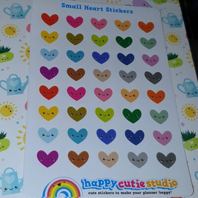 40 Cute Small Heart Planner Stickers - Etsy