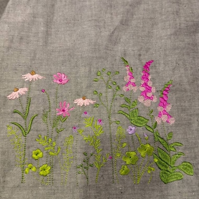 Summer Flower Meadow Machine Embroidery Design, 9 Sizes - Etsy
