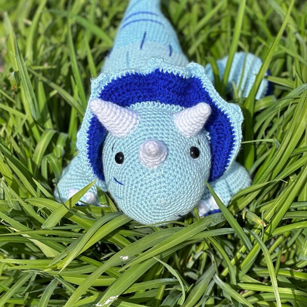 Amigurumi Crochet Pattern - Sumo the Triceratops Dinosaur (ENGLISH ONLY ...