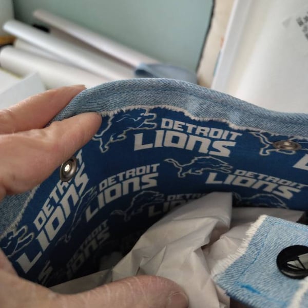 Detroit Lions Cotton Fabric 100% Cotton Ships in 1 Business Day Smaller ...