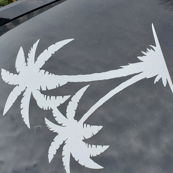 DECAL Palm Tree Vinyl Decal, Tropical Decal, Car Decal, Laptop Decal ...