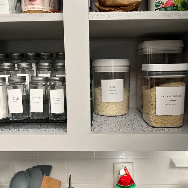 Pantry Labels (minimalist) | Pantry Labels for Kitchen Organization ...