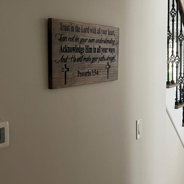 Bible Verse Sign - Christian Wall Art (CWD-712) - Etsy