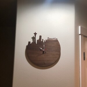 Mumbai Skyline Wood Clock India Time Zone Clock Wall or | Etsy