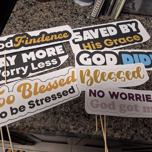 Christian Photo Booth Props - Digital Download - Religious Party ...