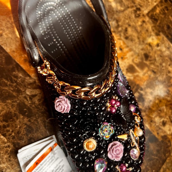 Customized Rhinestone Bling Crocs, Luxury Clogs, Teen Gift, Birthday ...