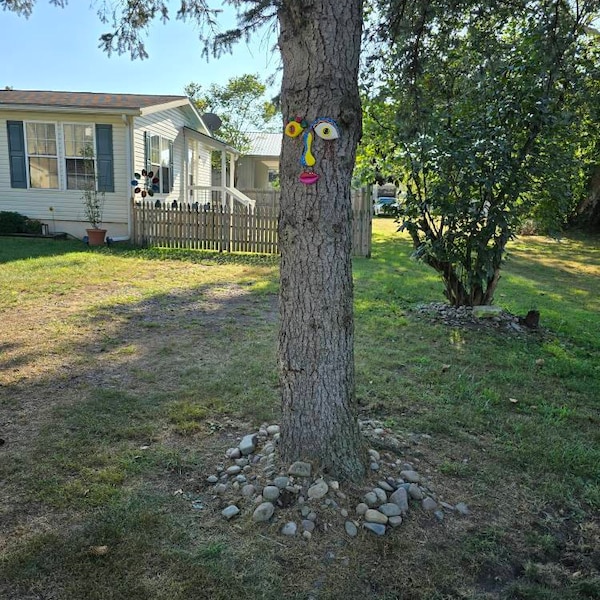 Tree Face Sculpture Eye Catching Style, Handmade by Artist, Decor ...