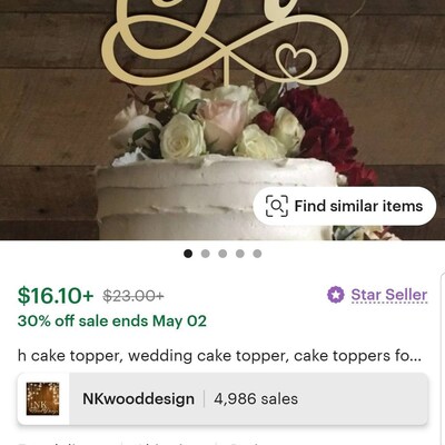 S Cake Topper, Wedding Cake Topper, Cake Toppers for Wedding, Rustic ...