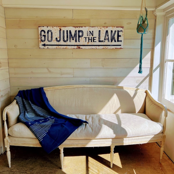ON LAKE TIME Lake House Sign Lake Life Modern Farmhouse Wall Decor ...