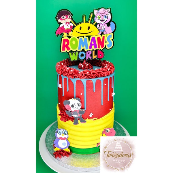 Cake Topper Ryan's World 3d Cake Topper With Ryans World Characters ...