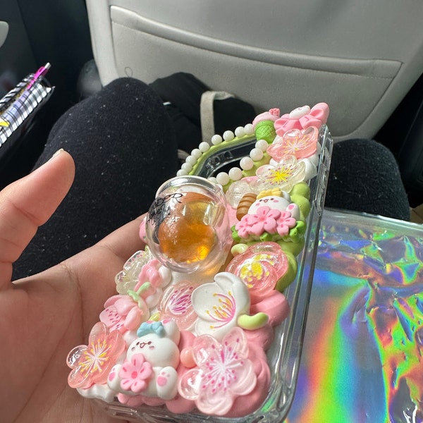 Sakura Cherry Blossom Decoden Phone Cases for All Models, Pink and ...