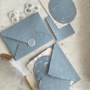 Handmade Envelopes A7 5x7 Brown Cards Deckle Edge Abaca & Cotton ...