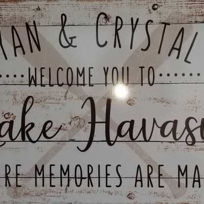 Pattern Pop Personalized Welcome to Lake Havasu Where Memories Are Made ...