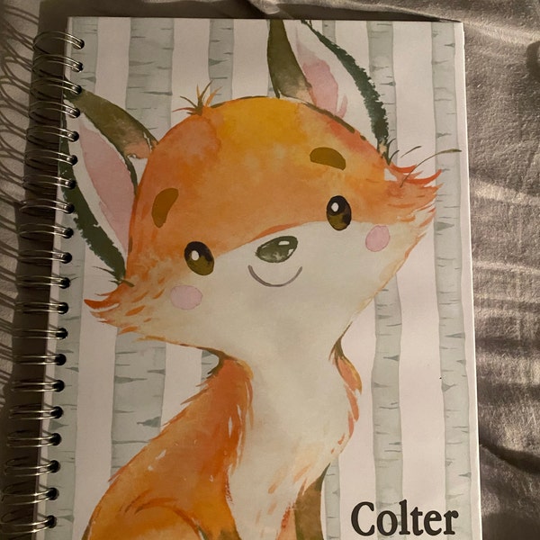 Fox Baby Keepsake Journal, Fox Baby Book, First Year Baby Book, First ...