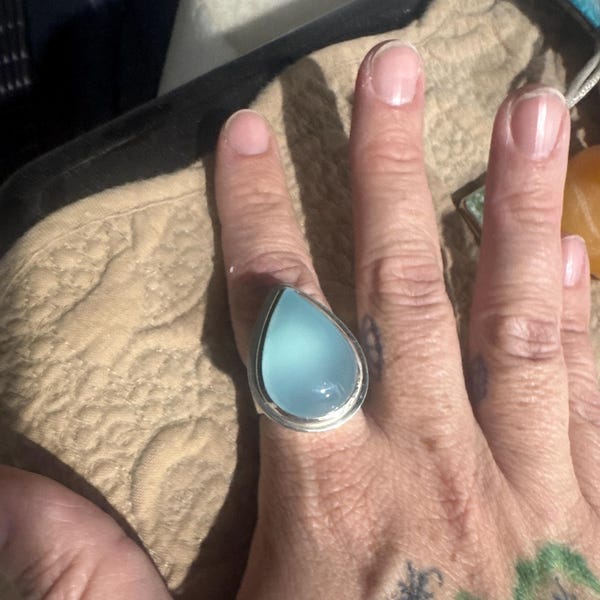 Vintage Zuni Cardinal Ring. Vintage Zuni Inlay Ring. Mother of Pearl ...