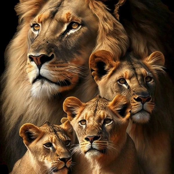 Strength in Unity - Lion Family #4 Digital Print - Etsy