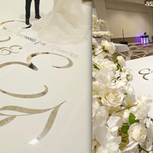 Personalized Wedding Vinyl Decals | Dance Floor Decal | Vinyl Floor ...