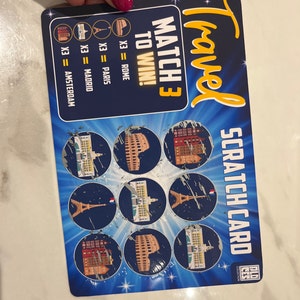 Travel Scratch Card Travel Gift Holiday Reveal Custom Scratch Card ...
