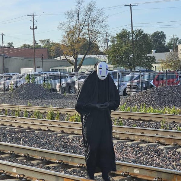 No Face Mask | 3D Printed and Hand Painted Mask | Full No Face Costume ...