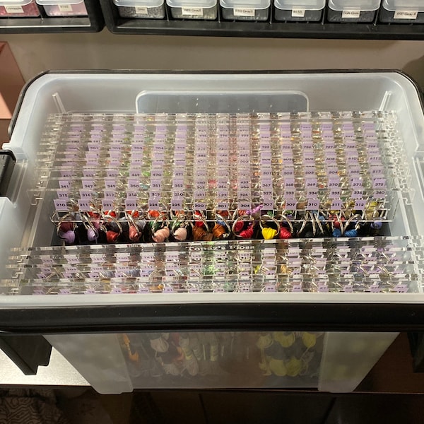15 HOLE Hanging File Thread Organizer for DMC Embroidery and Cross ...